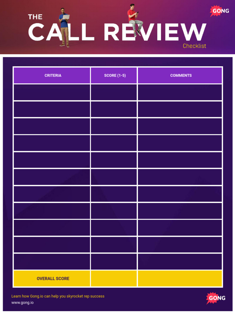 8 - The Call Review Checklist | PDF