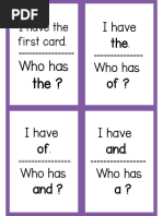 I Have. - . Who Has Alphabet Cards | PDF