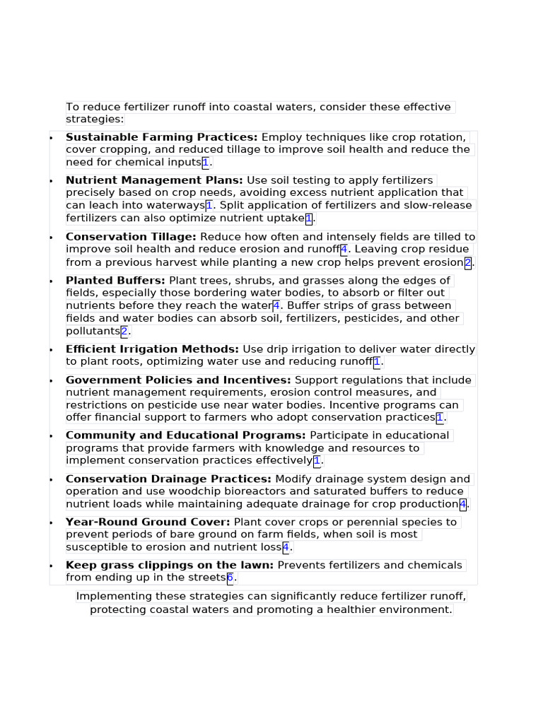 Coastal Runoff Reduction for Farmers | PDF