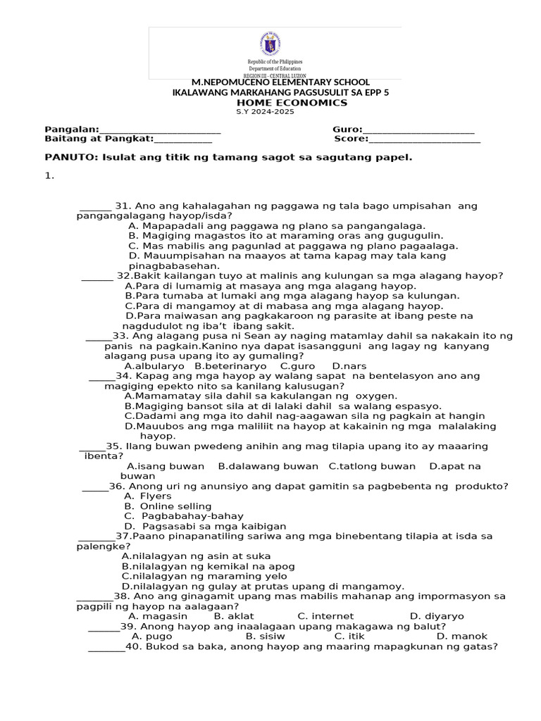 PT - Epp 5 - Q2 | PDF