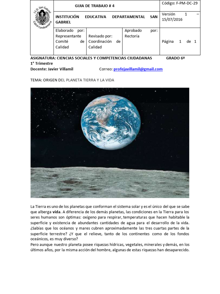 Estructura de la Tierra y Vida | PDF | Tierra | Física Aplicada e ...