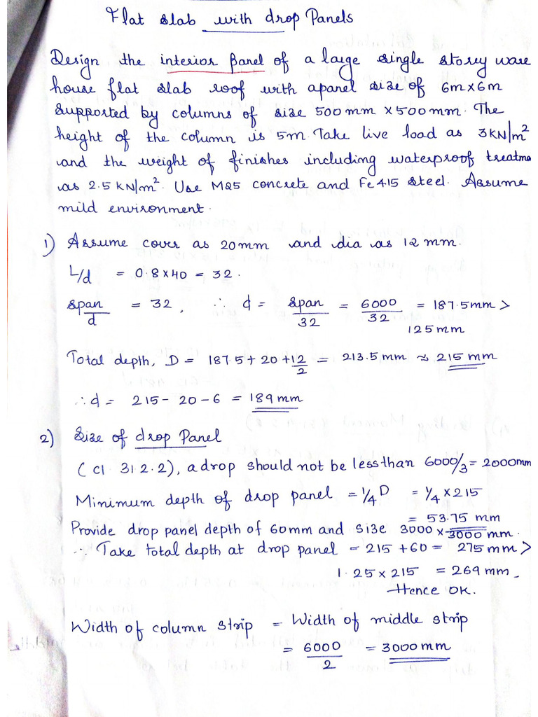 Flat Slab With Drop Pannels | PDF