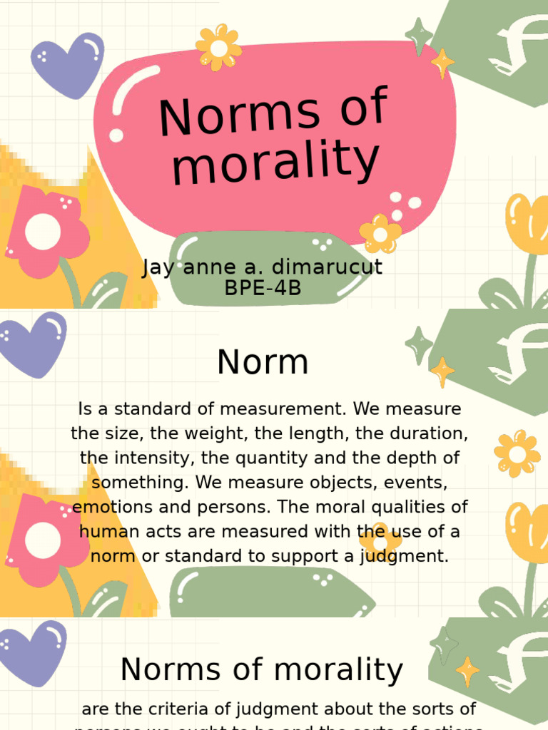 Norms of Morality Jay Anne D. | PDF