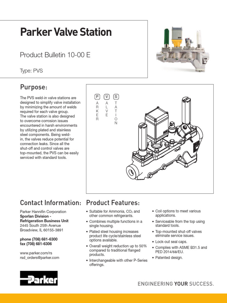 Bulletin 10 00E Parker Valve Station PVS | PDF | Valve | Pump