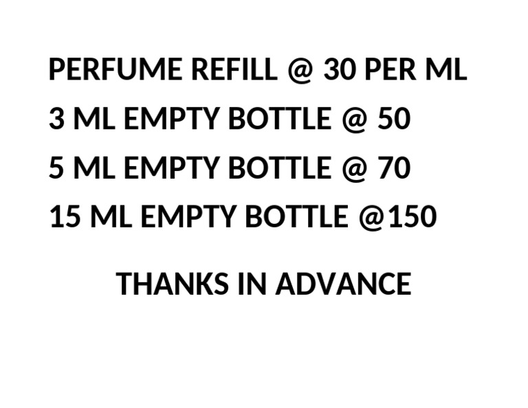 Perfume Refill | PDF