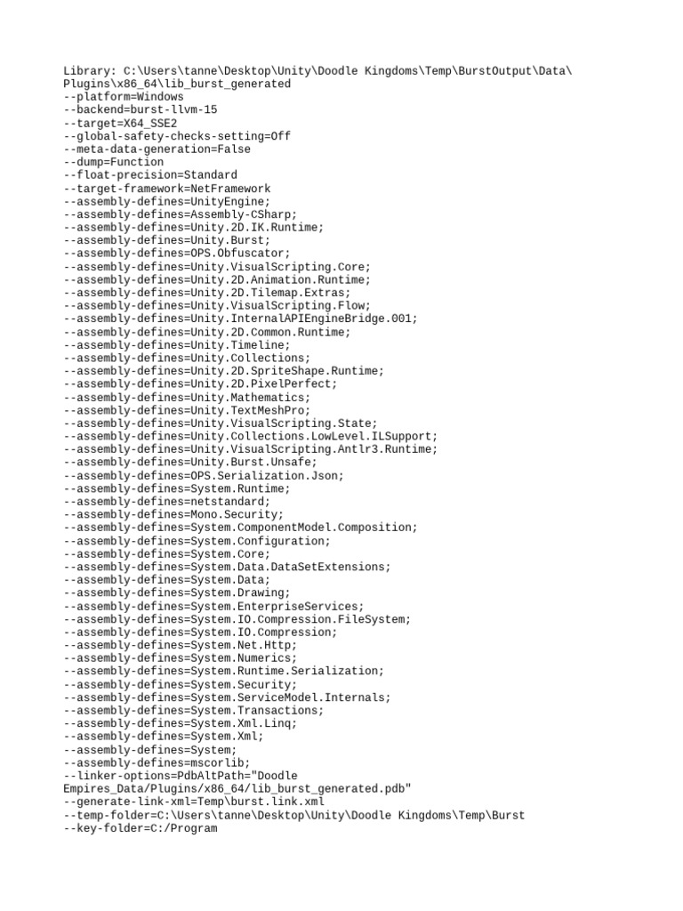 Lib Burst Generated | PDF | Integer (Computer Science) | Unity (Game Engine)