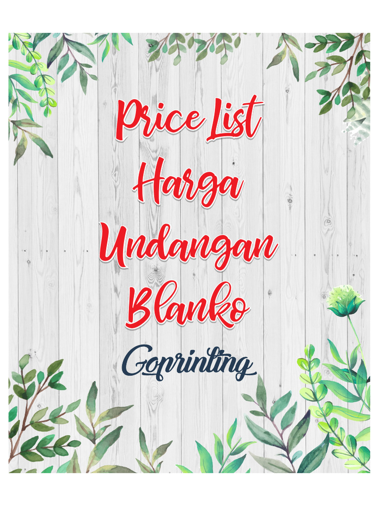 Daftar Harga Blanko November 2021 | PDF