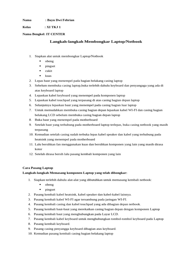 Langkah - Docx Senot | PDF