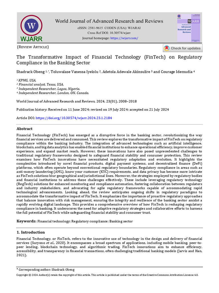 WJARR-2024-2184 | PDF | Regulatory Compliance | Computer Security