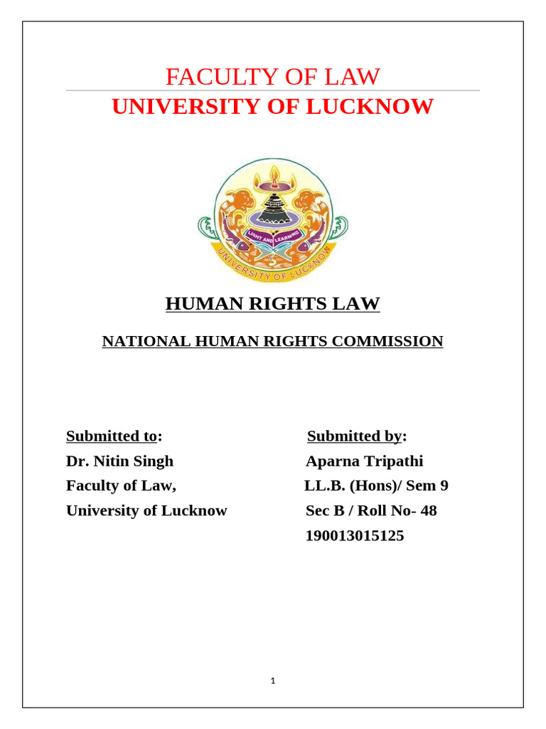 Human Rights Assignment, Sem 9 | PDF | Human Rights | Convention On The ...