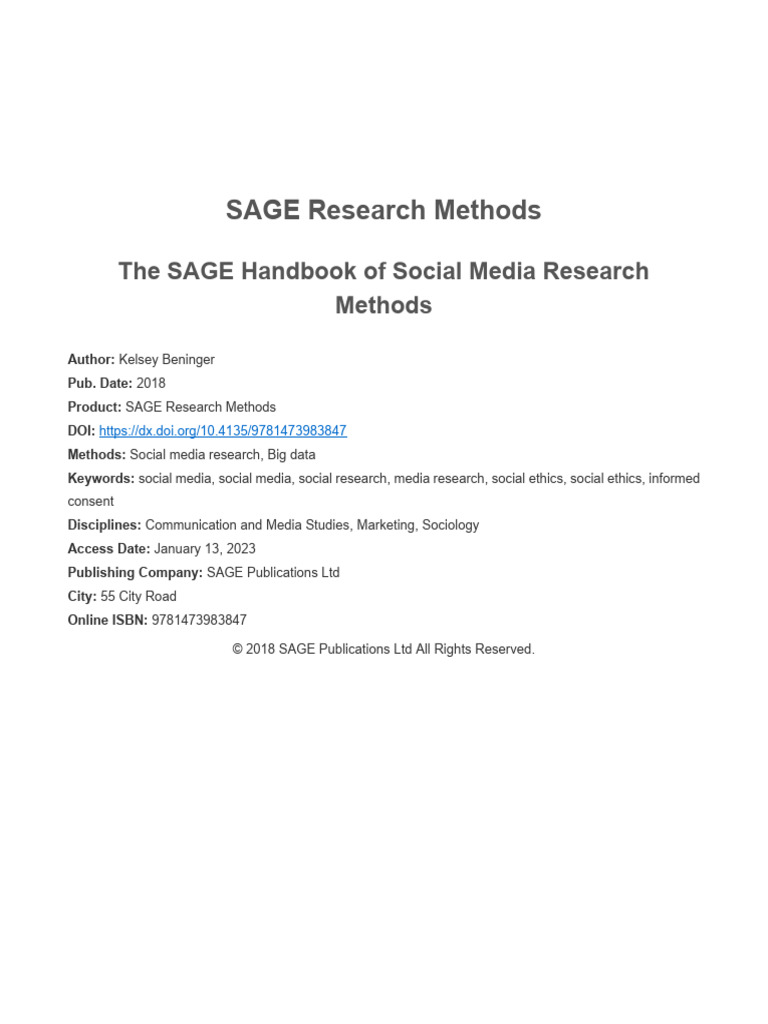 CH5_the-sage-handbook-of-social-media-research-methods | PDF | Social ...