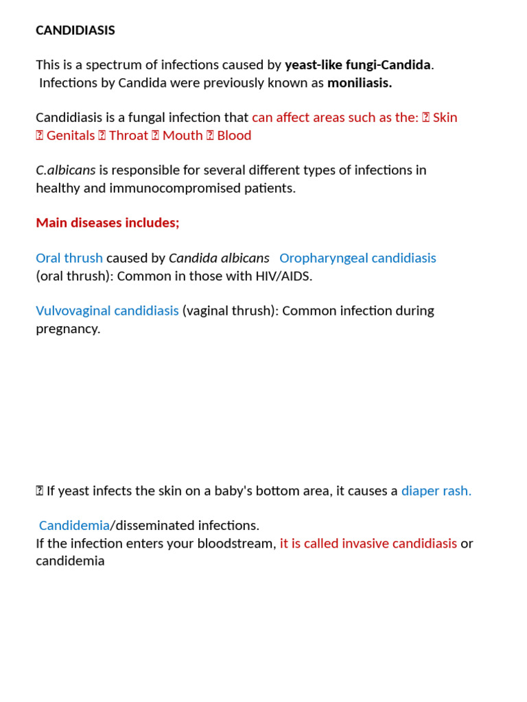 Understanding Candidiasis Infections | PDF | Candidiasis | Immunology