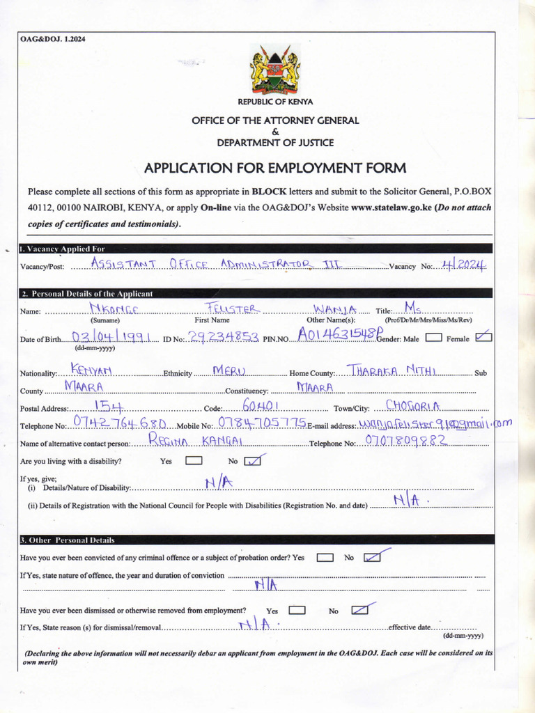 Application Form 1570 | PDF