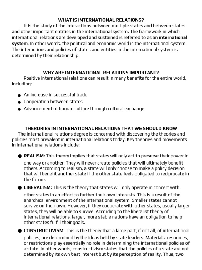 International Relations | PDF | International Relations | United Nations