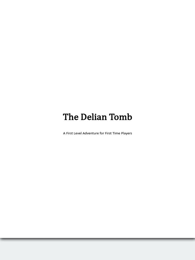 The Delian Tomb (Public) - GM Binder | PDF