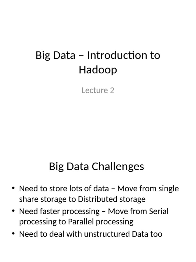 Introduction to Hadoop for Big Data | PDF | Apache Hadoop | Map Reduce