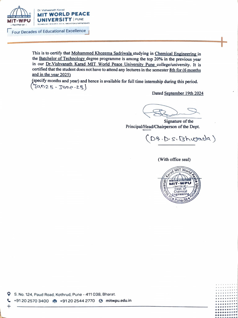 Institute Certificate | PDF
