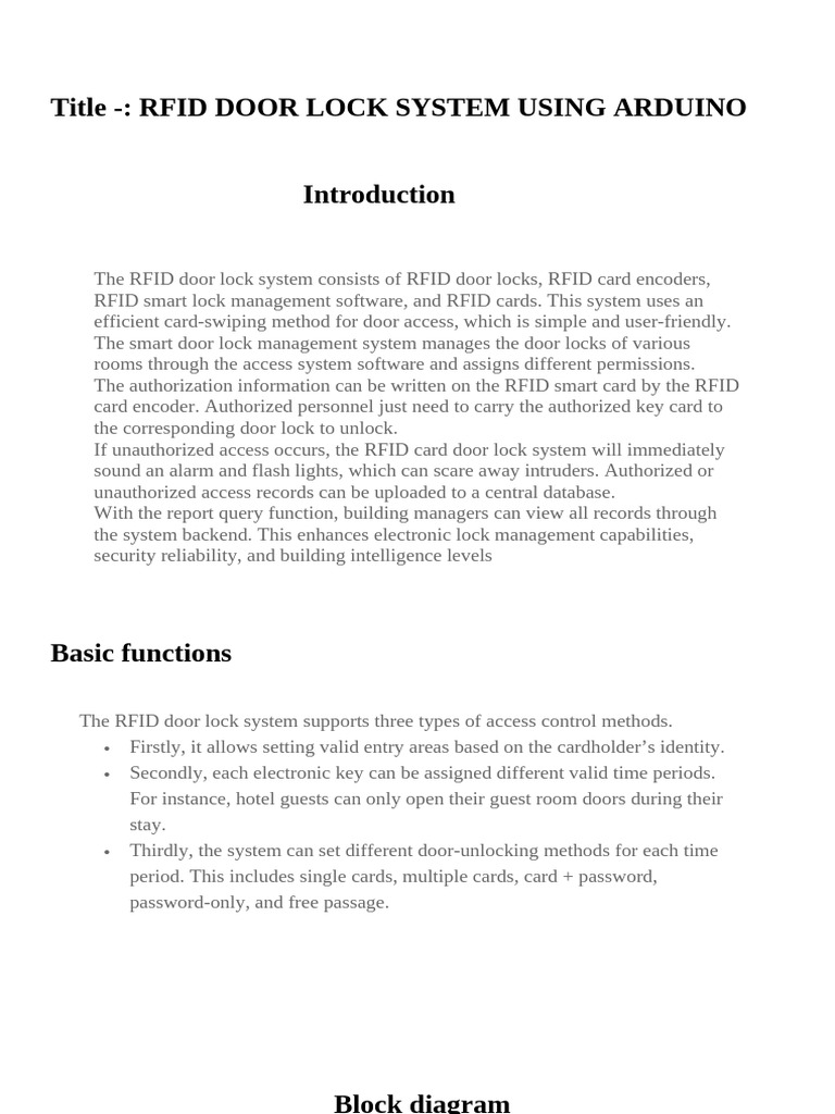 RFID | PDF | Access Control | Radio Frequency Identification