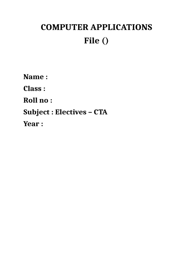 Cta File | PDF