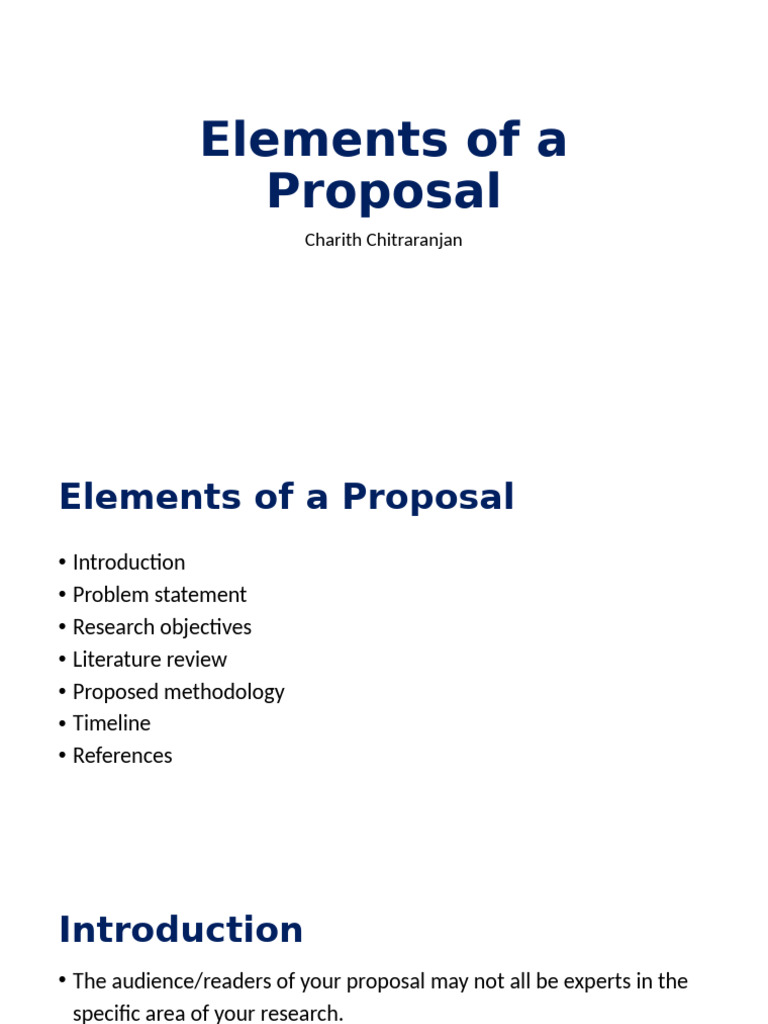 Key Elements of Research Proposals | PDF | Information Science | Computing