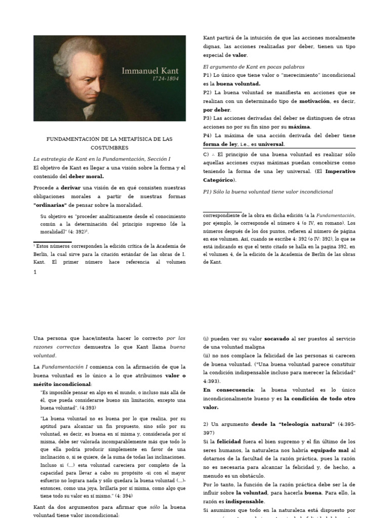 Immanuel Kant | PDF | Immanuel Kant | Moralidad
