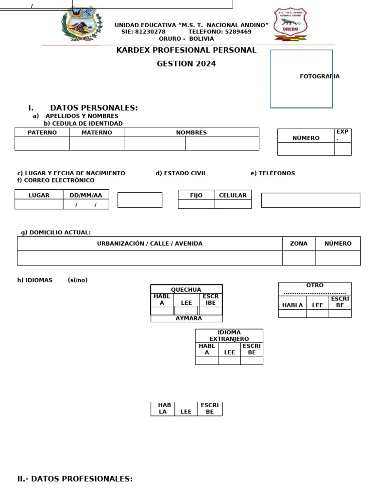 Kardex para El File Personal Docente-Administrativo | PDF | Control de acceso | Autenticación