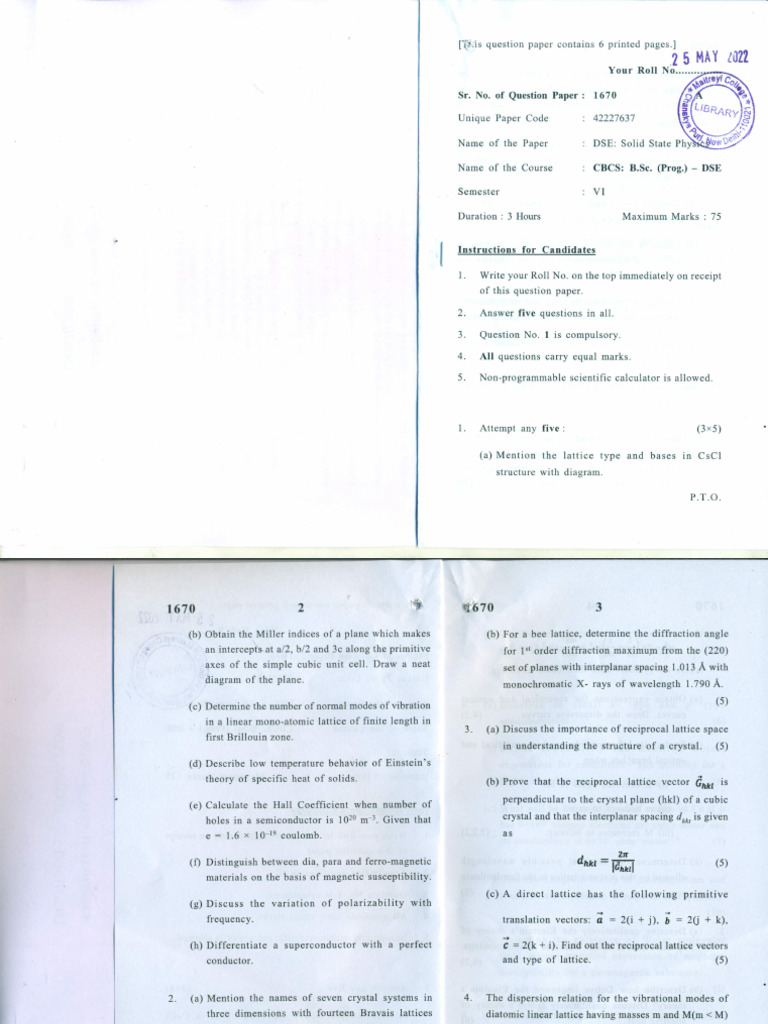 Solid State Physics | PDF