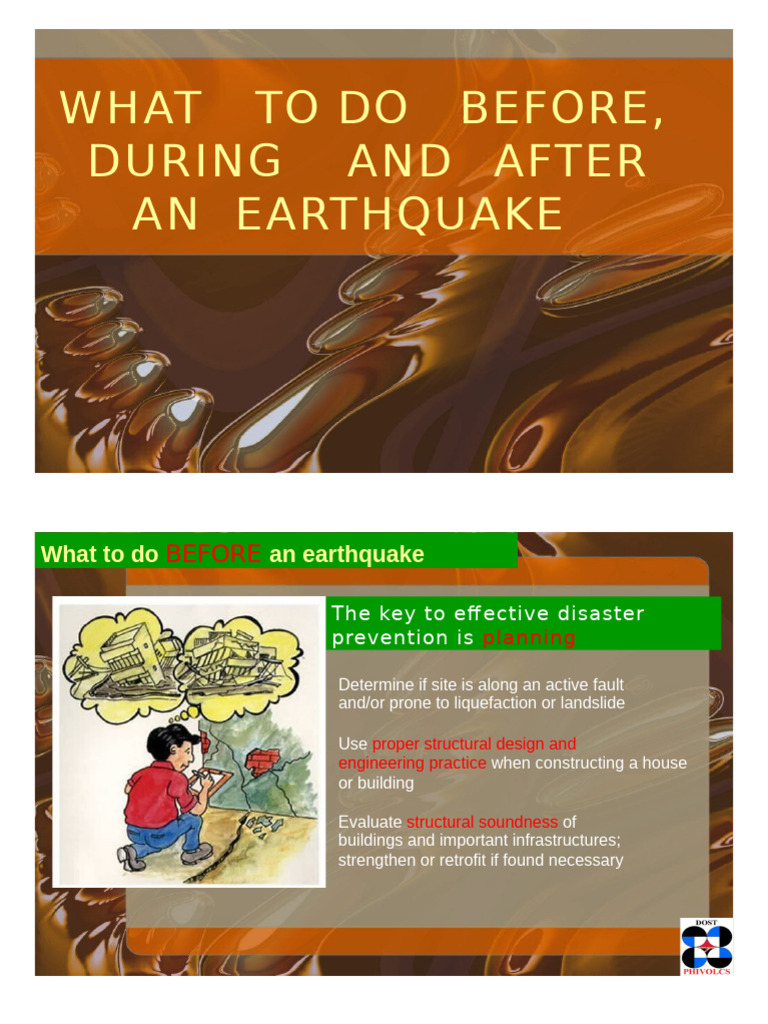 precautions | PDF | Earthquakes | Landslide