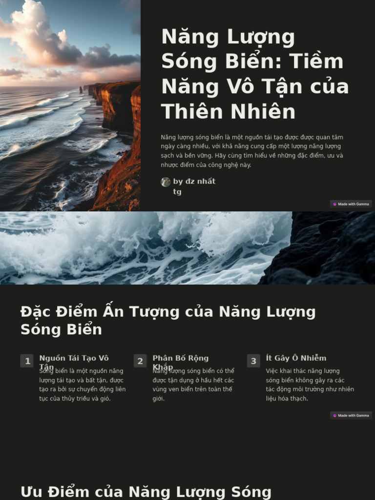 Nang Luong Song Bien Tiem Nang Vo Tan Cua Thien Nhien.pptx | PDF