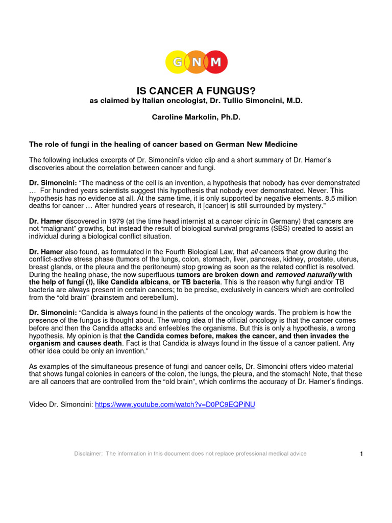 Cancer_as_a_Fungus_E | PDF | Cancer | Fungus