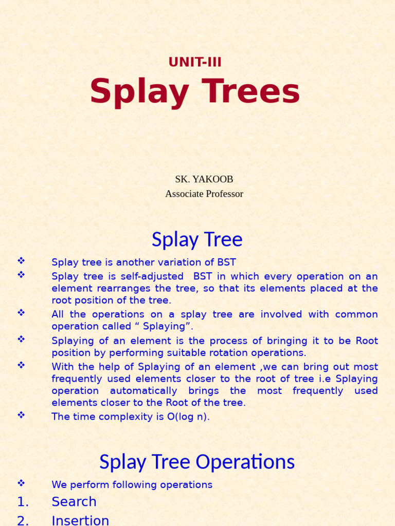 Splay Tree | PDF | Algorithms And Data Structures