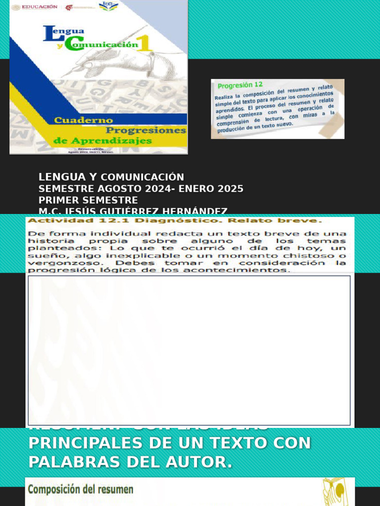 12 Lenguaje y Comunicación Progresion 12 | PDF