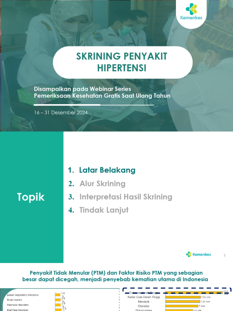 Skrining Hipertensi (Tekanan Darah) - Dr. Fatchanuraliyah, MKM | PDF