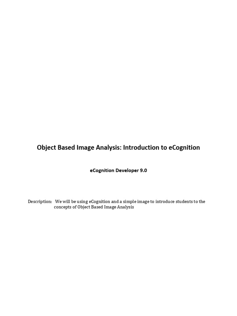 Lab06 Object Based Image Analysis 9 | PDF | Image Segmentation | Computing