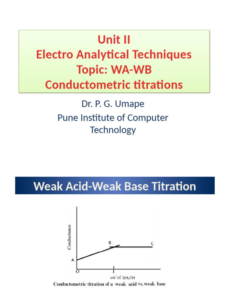 Conductometric Titration Guide | PDF