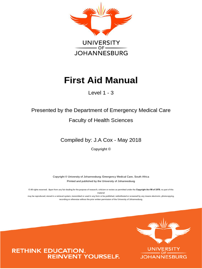 First Aid Manual - First Edition May 2018 | PDF | Cholera | Shock ...