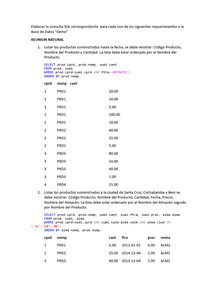 TP4-T0 (Practica de Programación de Consultas SQL - Parte II) | PDF | SQL | Datos de computadora