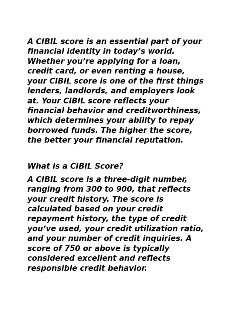 Understanding CIBIL Score Benefits | PDF | Loans | Credit