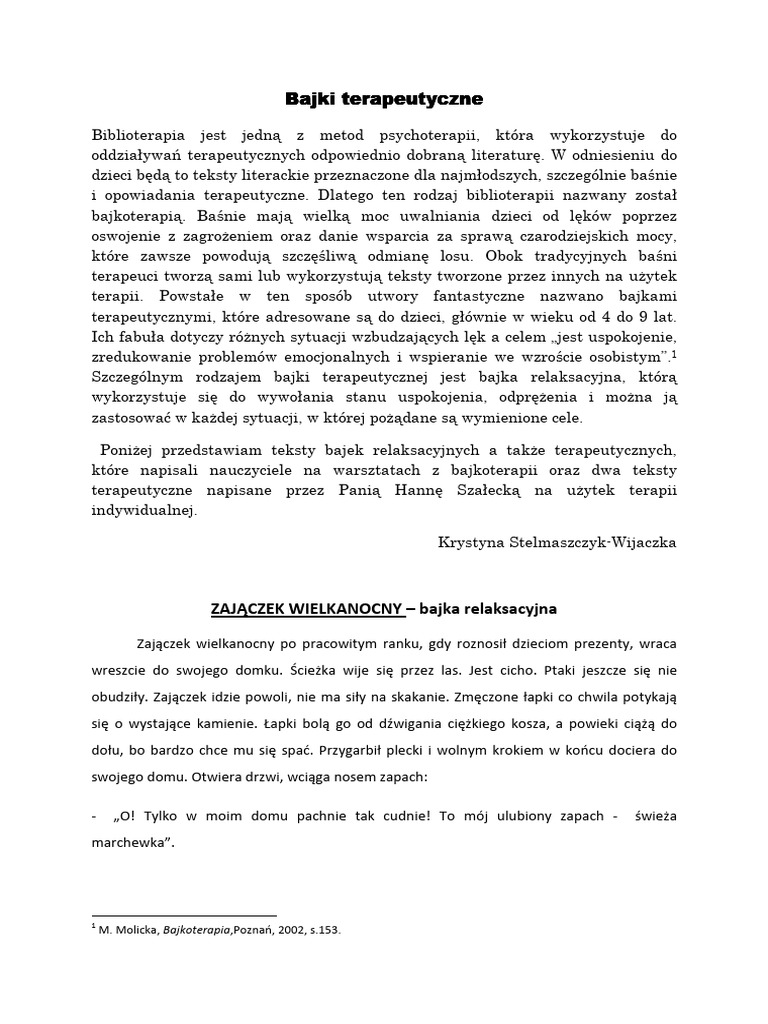 Bajki Terapeutyczne | PDF