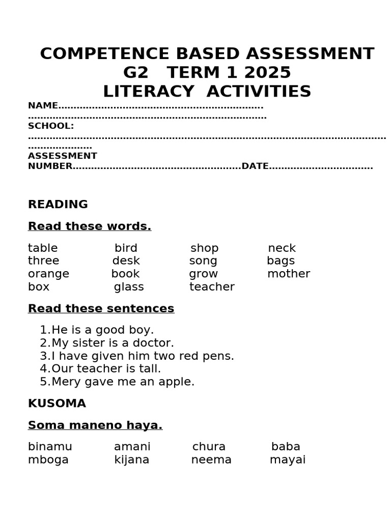 Grade 2 Literacy | PDF