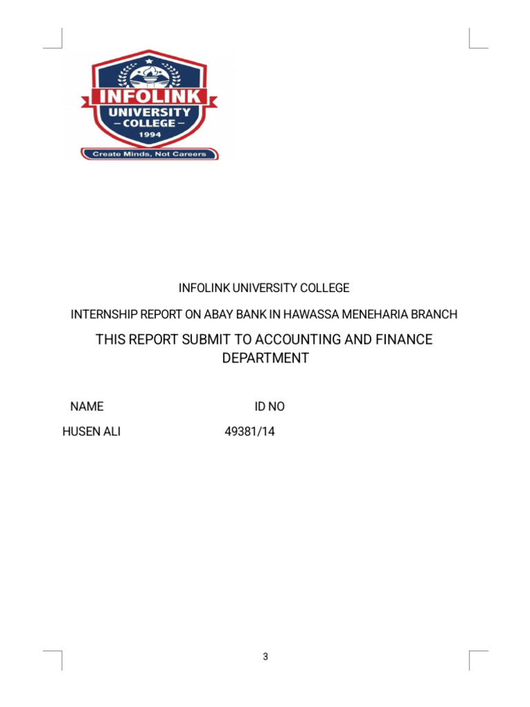 Internship Challenges and Solutions at Abay Bank | PDF | Banks | Interest