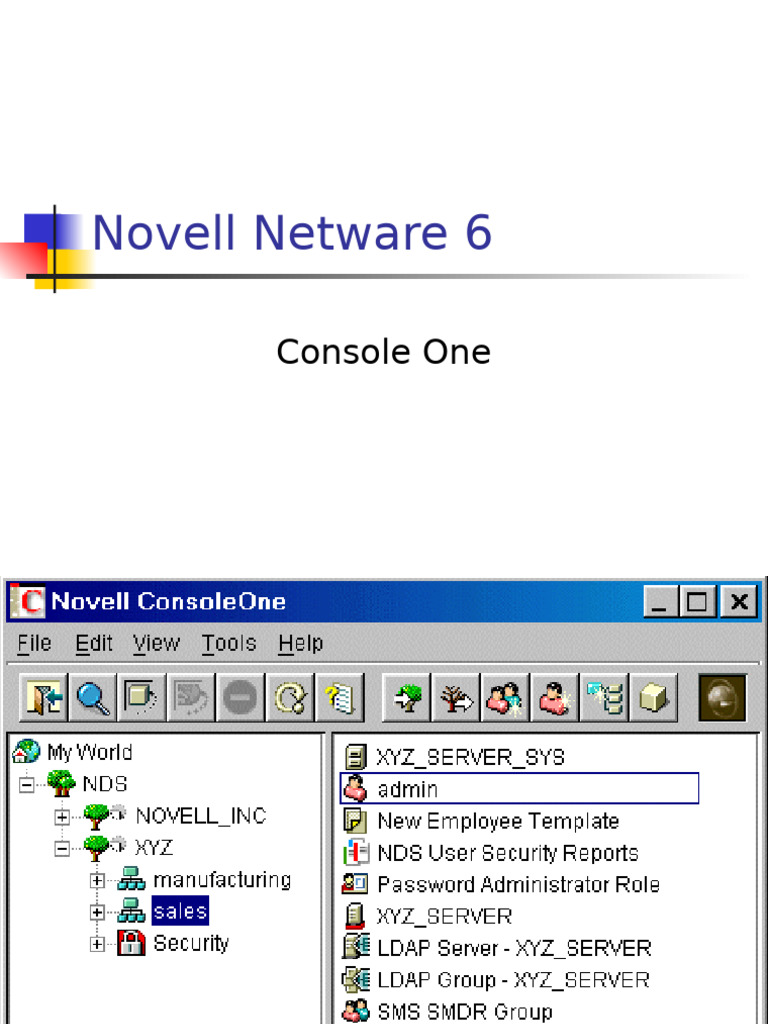 Novell_Netware_6_console_one | PDF | Computing | System Software Novell_Netware_6_console_one | PDF | Computing | System Software