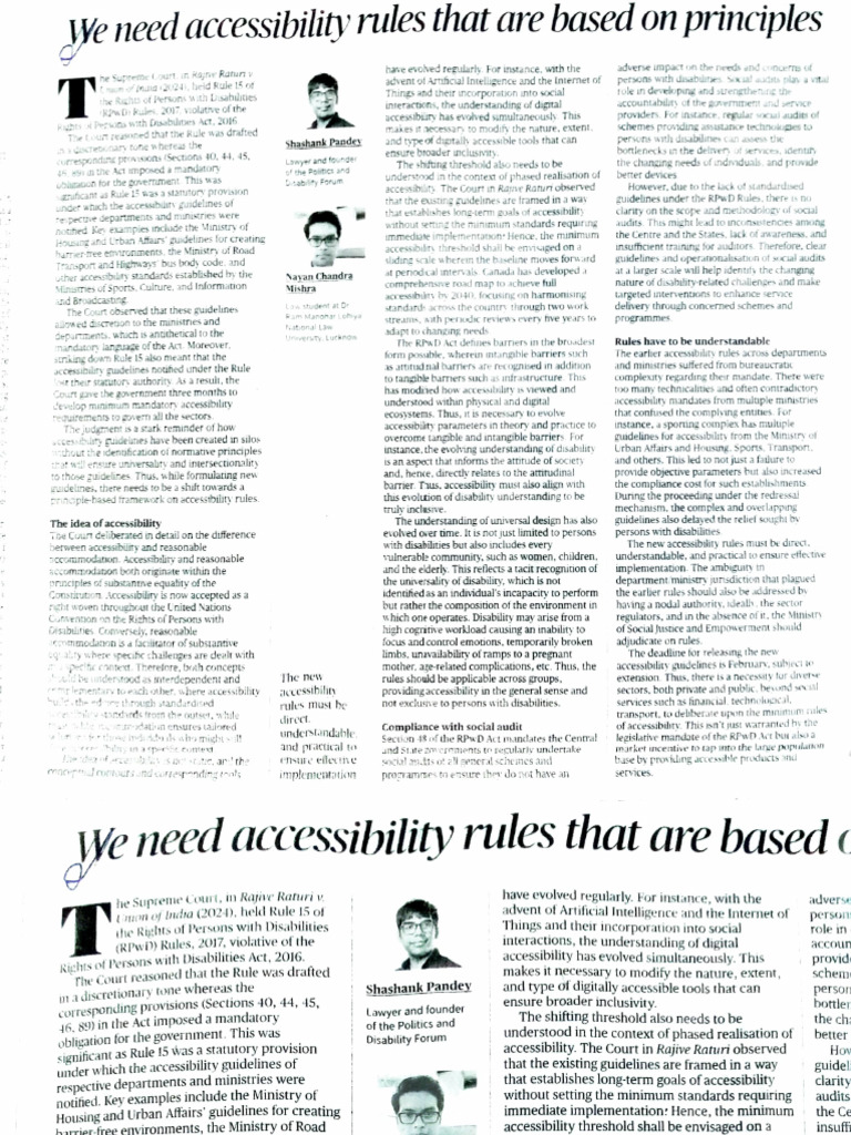 Rights Persons With Disabilities | PDF