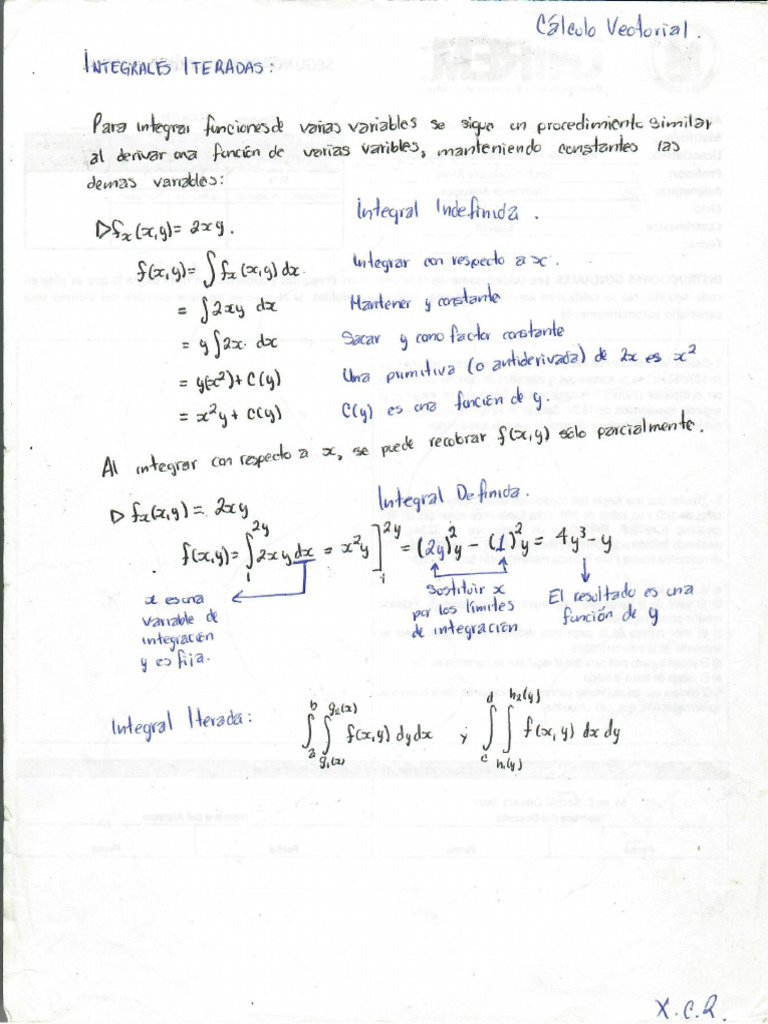 Integrales Iteradas Parte1 | PDF