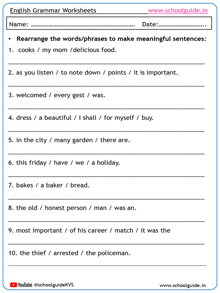 Jumbled Worksheet 5 | PDF