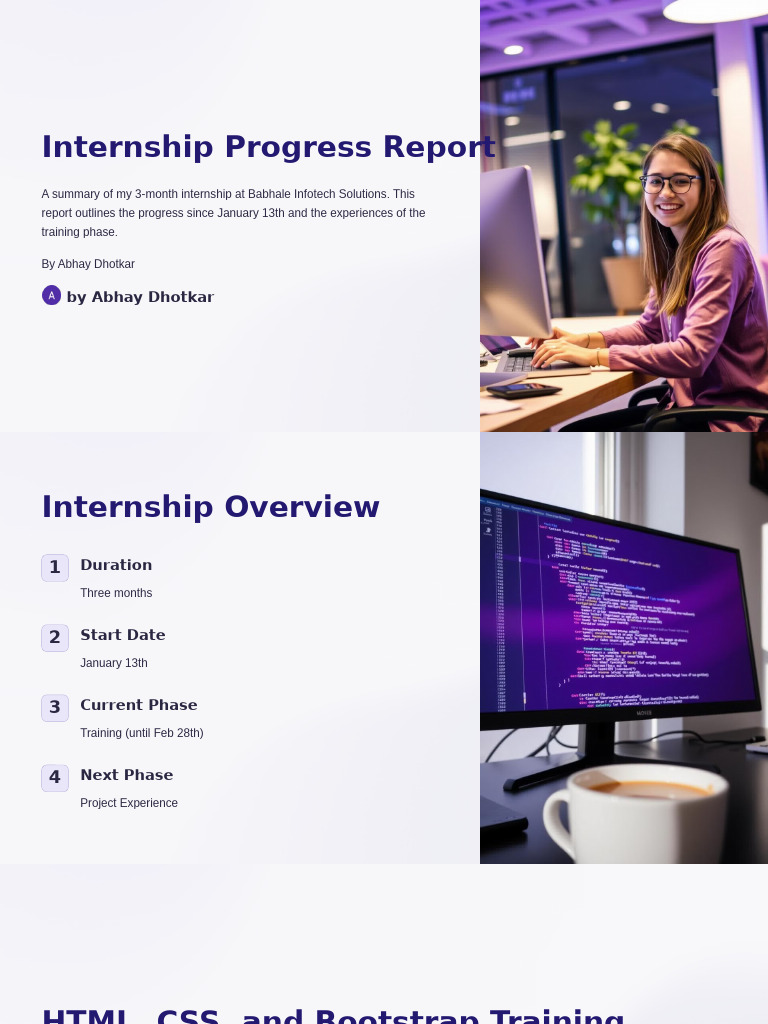 Internship Progress Report | PDF
