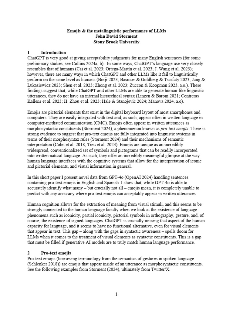 Storment - 24 - Emojis The m.2 | PDF | Linguistics | Grammar