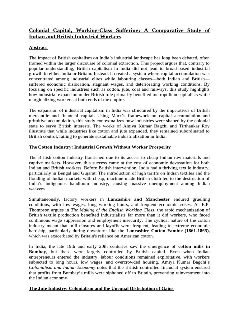 Colonial Capital | PDF | Capitalism | British Raj