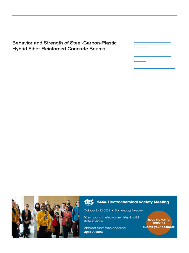 Behavior and Strength of Steel-Carbon-Plastic Hybr | PDF | Strength Of ...