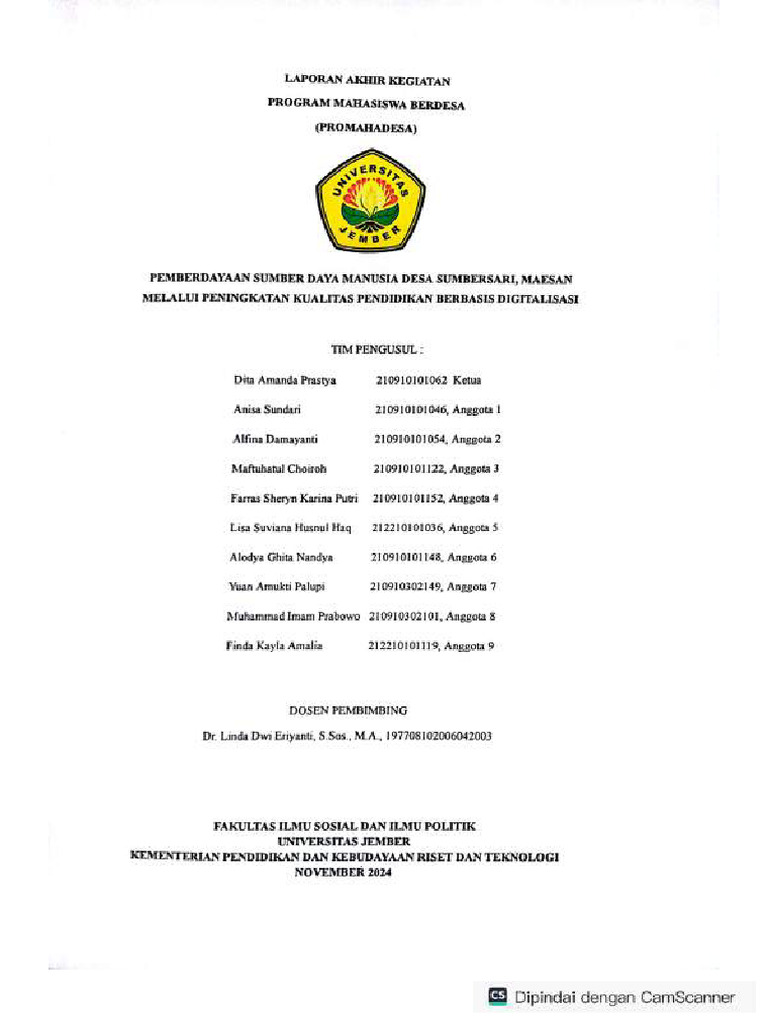 Scan Laporan Akhir - Compressed | PDF